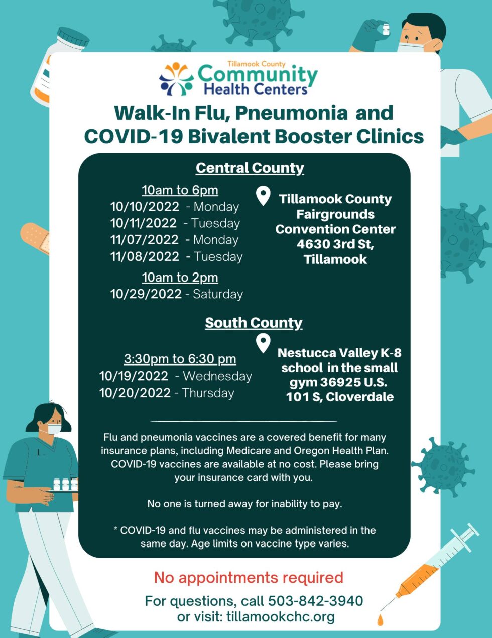 Upcoming Walk-In Clinics for COVID-19, Flu, and Pneumonia Vaccines ...