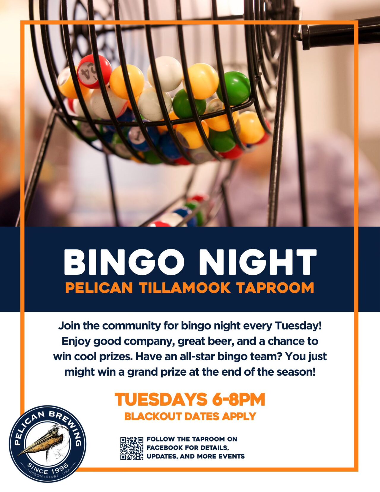Bingo at Pelican Brewing- Tillamook Taproom | Tillamook County Wellness